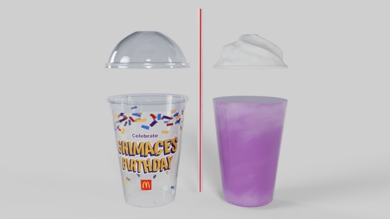 3D model The McDonalds Grimace Shake VR / AR / low-poly | CGTrader