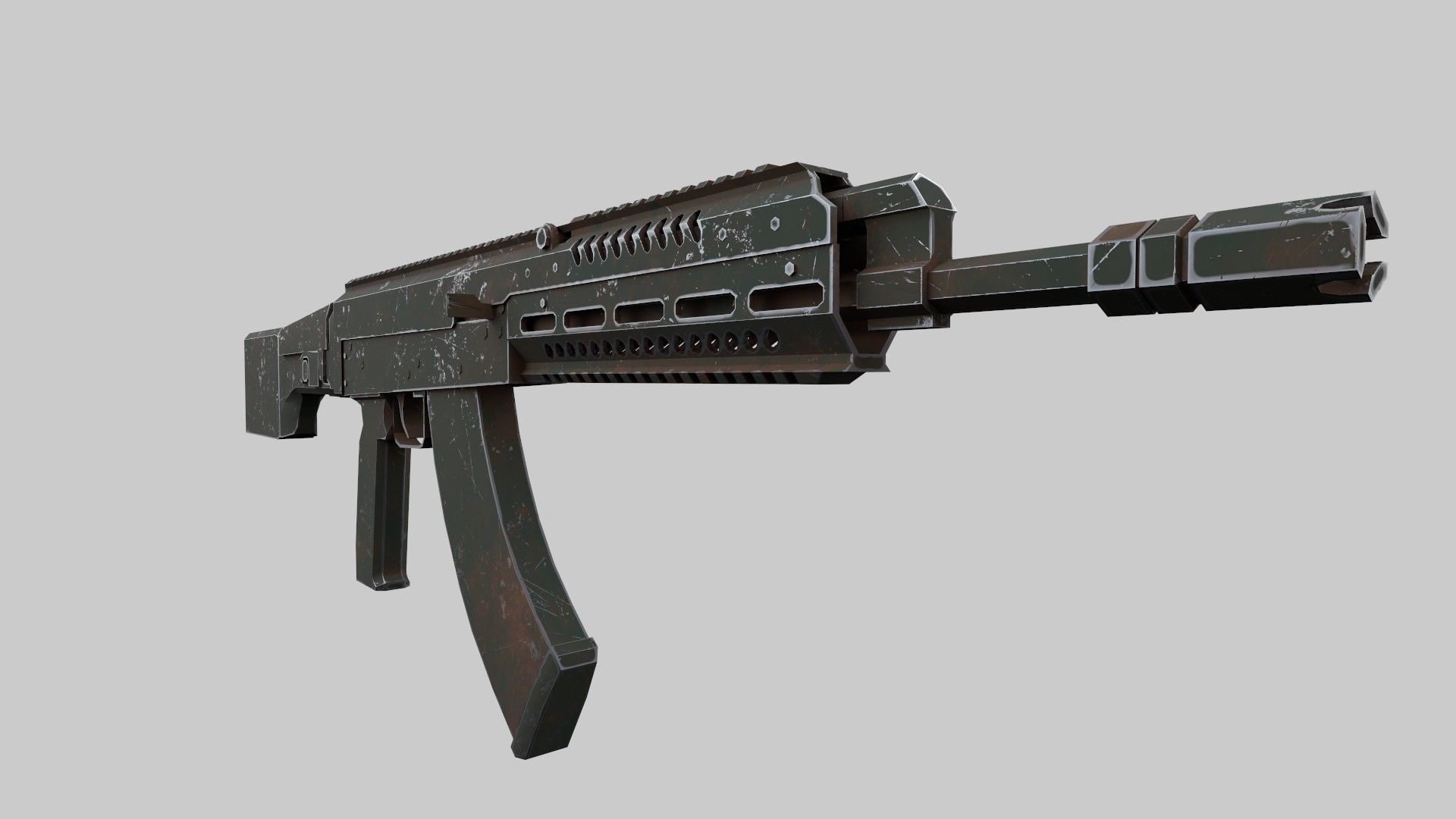 Assault rifle 3D model | CGTrader