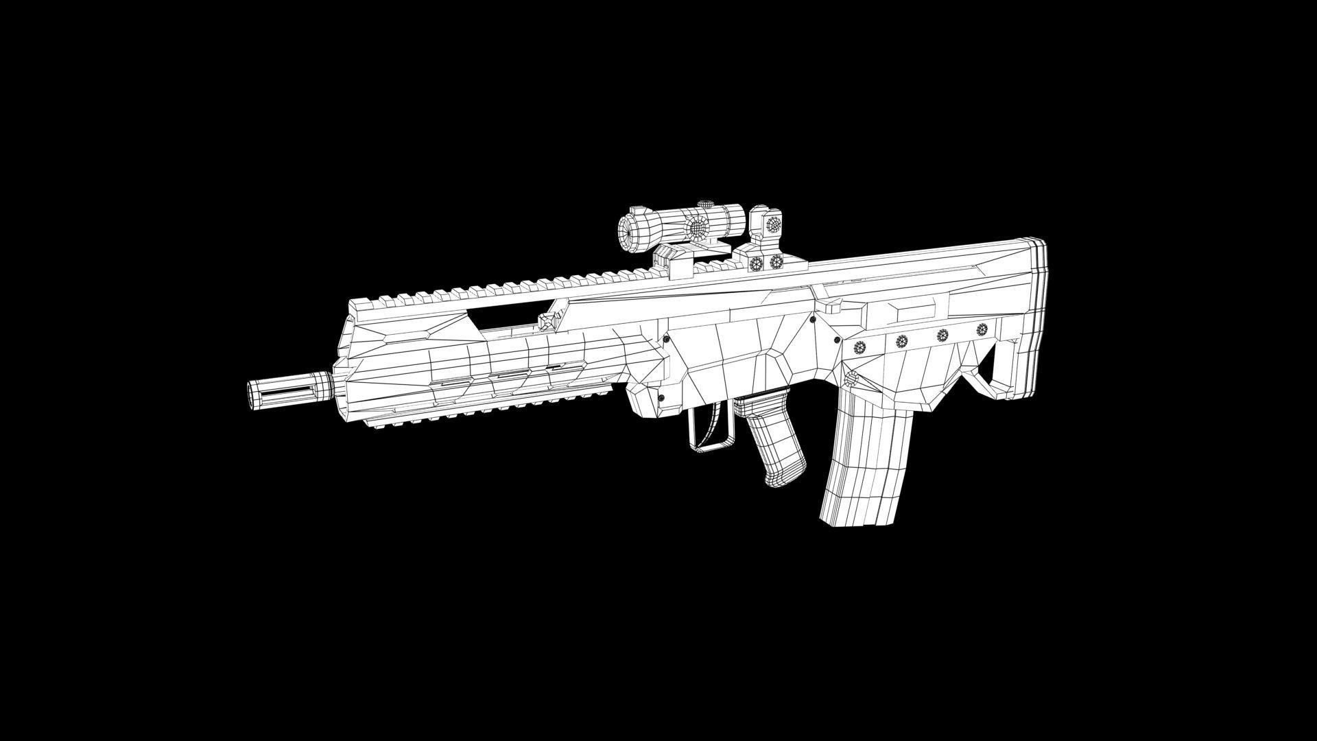 Assault rifle 3D model | CGTrader