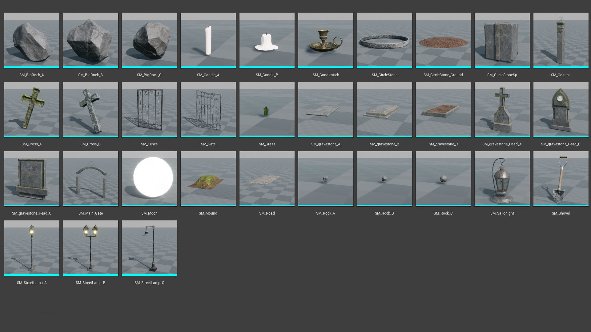 3D model Forgotten Cemetery VR / AR / low-poly | CGTrader
