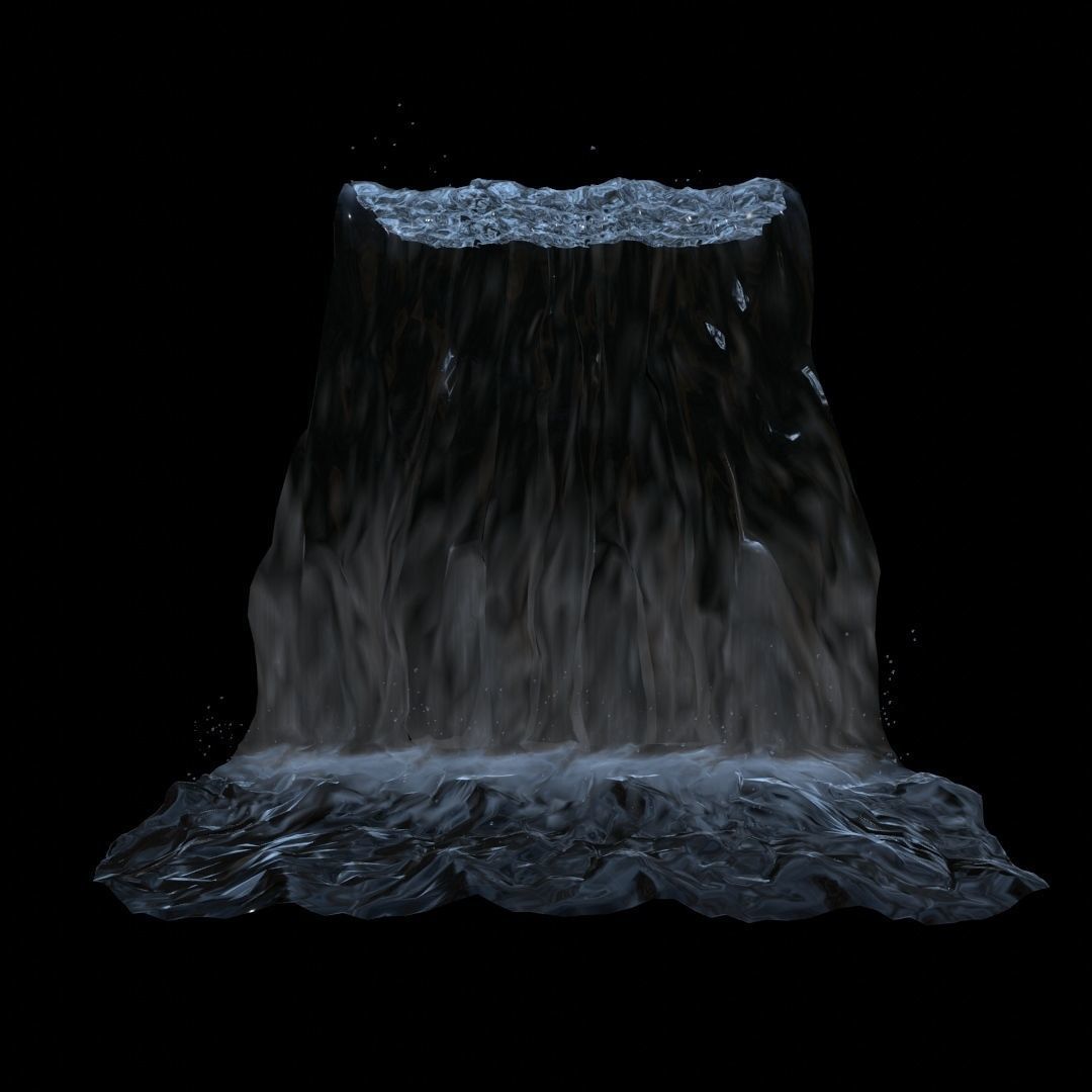 3D model Waterfall animated looping VR / AR / low-poly | CGTrader