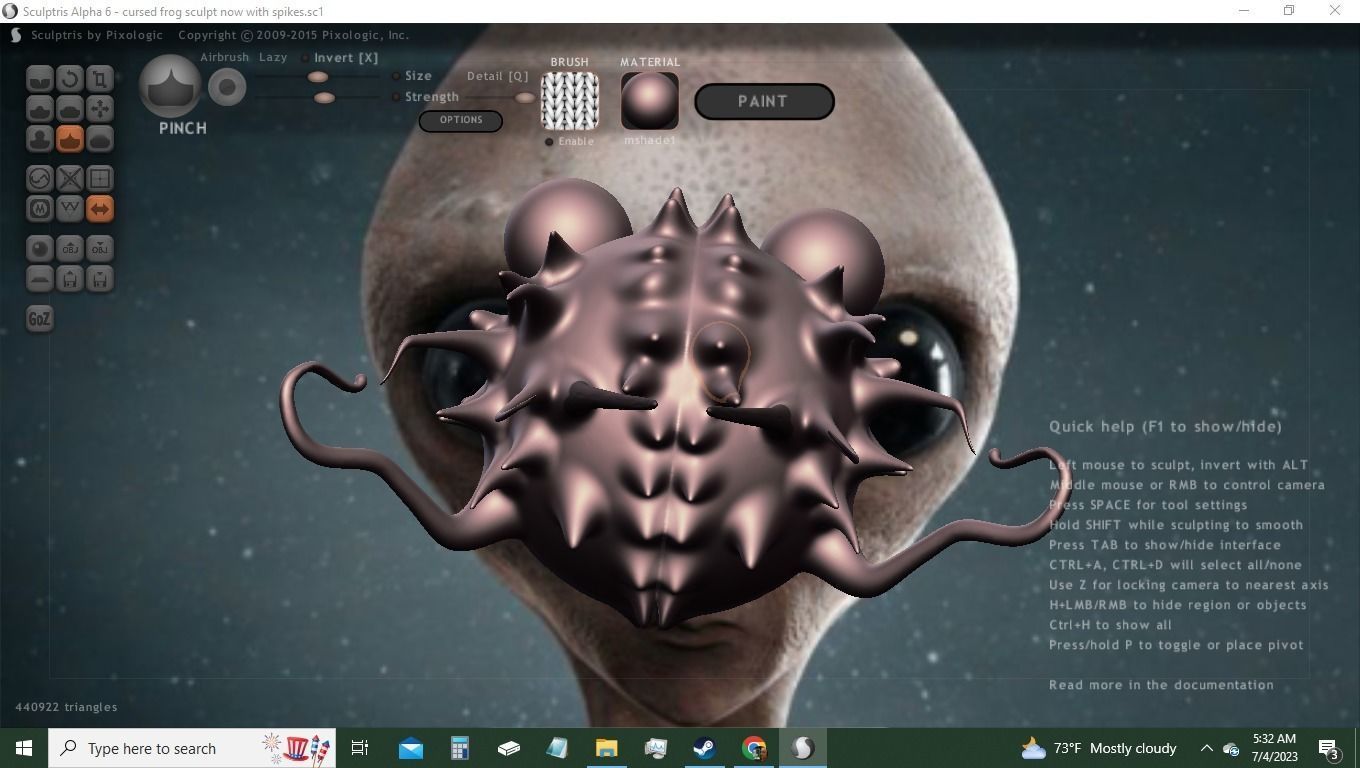 Cursed Green Frog Face But more like a dragon 3D model | CGTrader