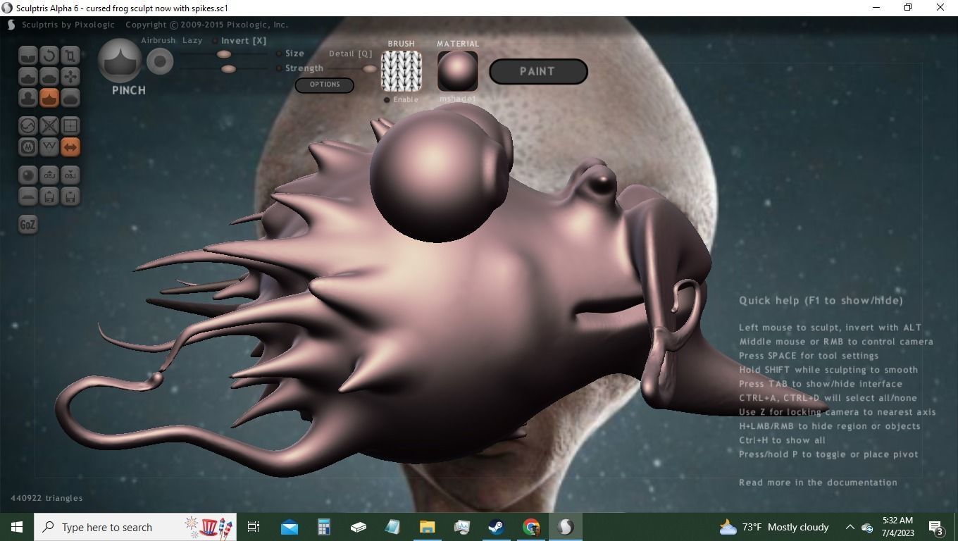 Cursed Green Frog Face But more like a dragon 3D model | CGTrader