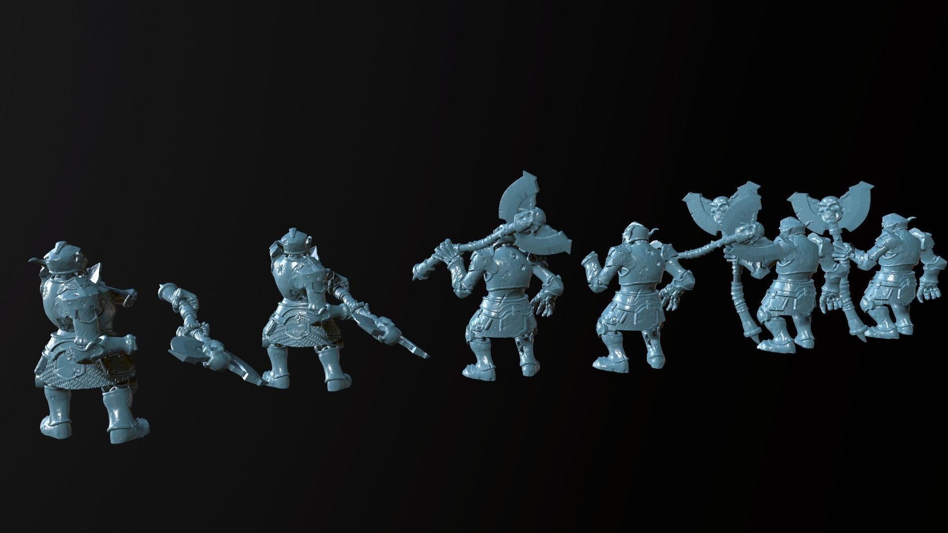 Undead Knight with an axe 3D model 3D printable | CGTrader