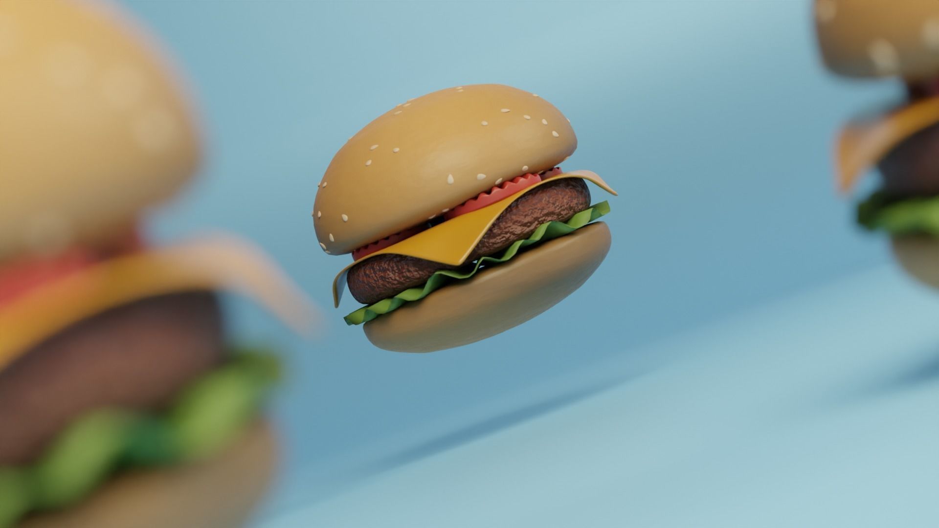 3D model BURGER LOWPOLY VR / AR / low-poly | CGTrader