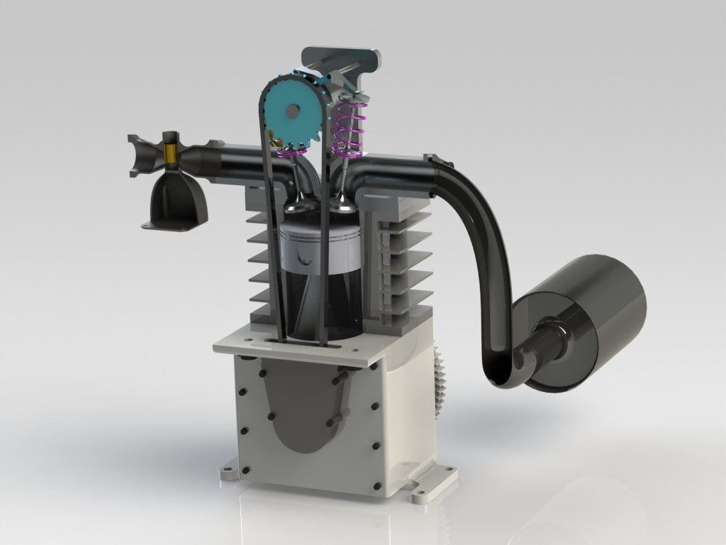 Engine assembly 3D model 3D printable | CGTrader