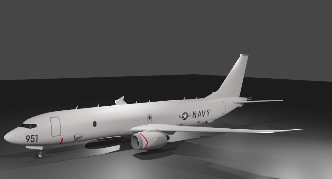 3D model US NAVY Boeing p8 poseidon 3d model VR / AR / low-poly | CGTrader