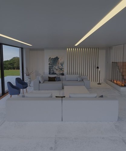 Modern interior 3D 3D model | CGTrader