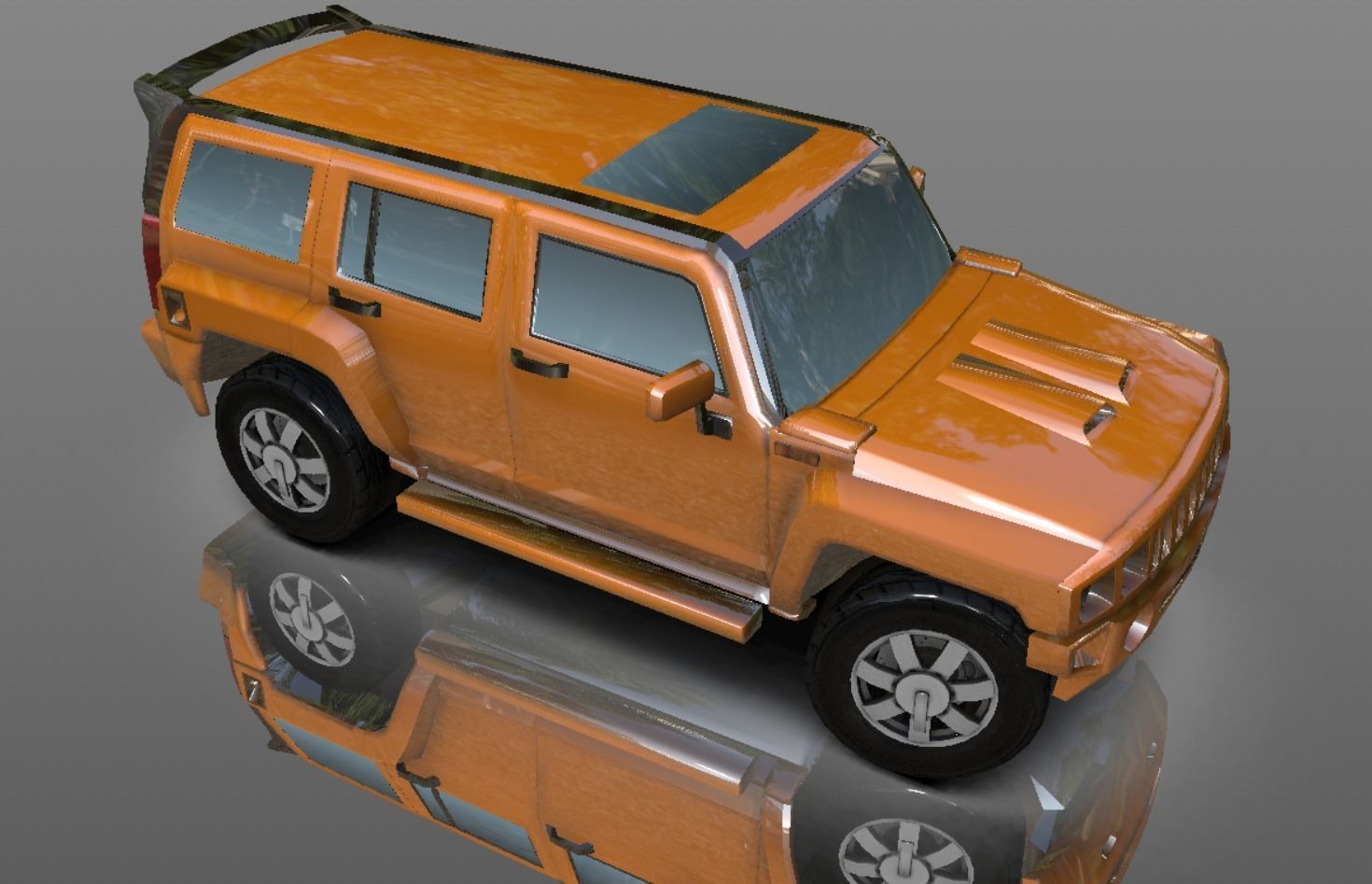 3D model Hummer SUV H3 Low-poly 3D model Game Ready VR / AR / low-poly ...