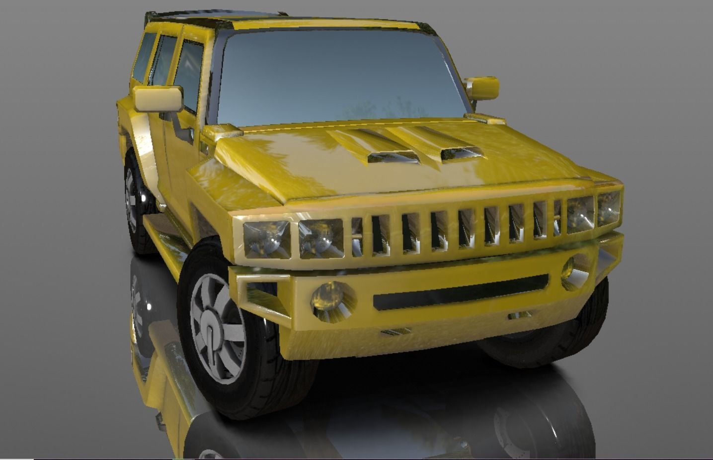 3D model Hummer SUV H3 Low-poly 3D model Game Ready VR / AR / low-poly ...