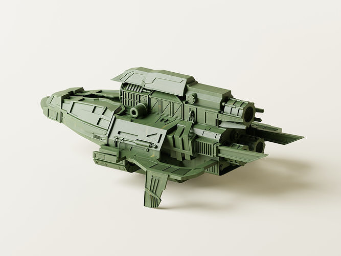 3D model Sci-Fi Spaceship VR / AR / low-poly | CGTrader