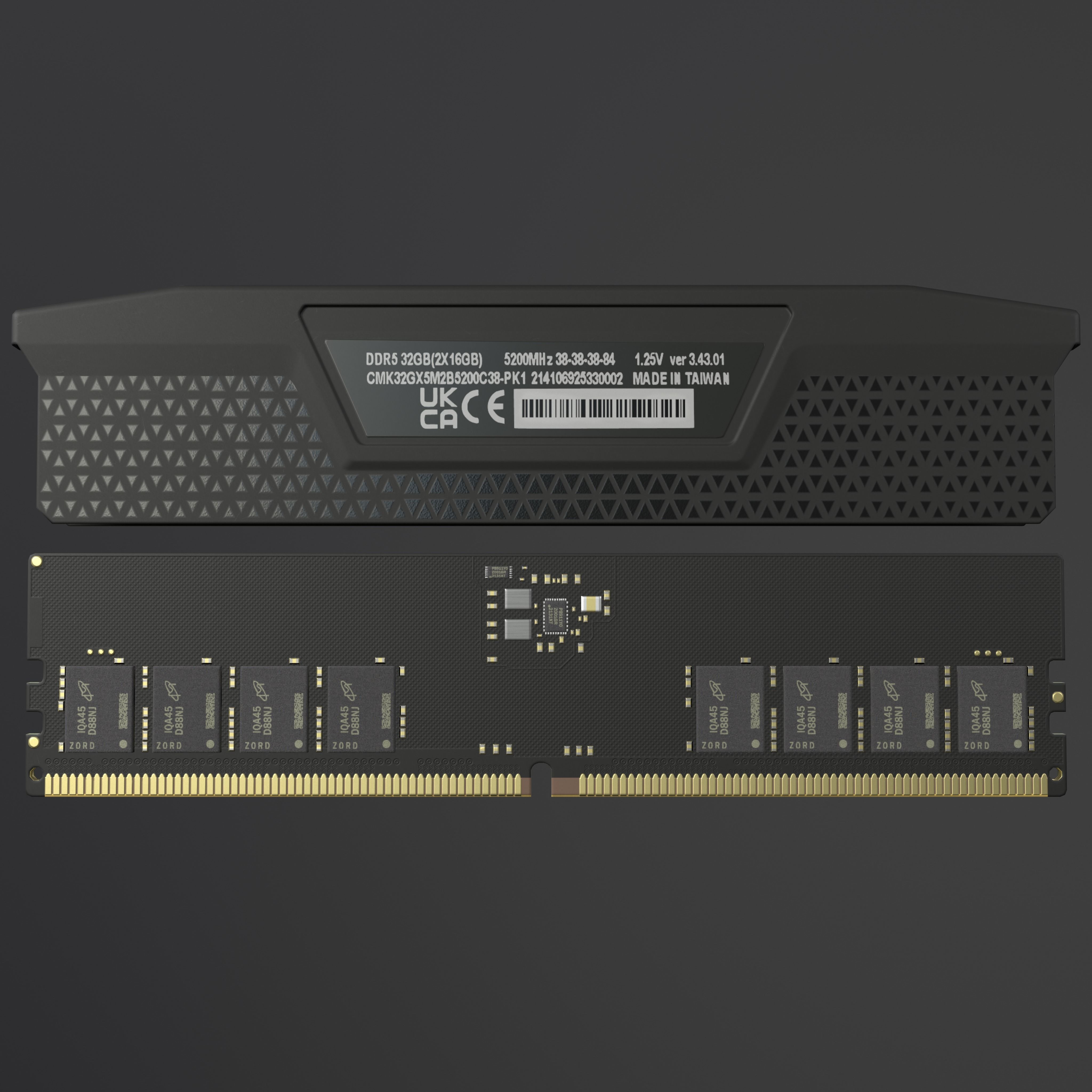 3D model Corsair Vengeance DDR5 RAM VR / AR / low-poly | CGTrader