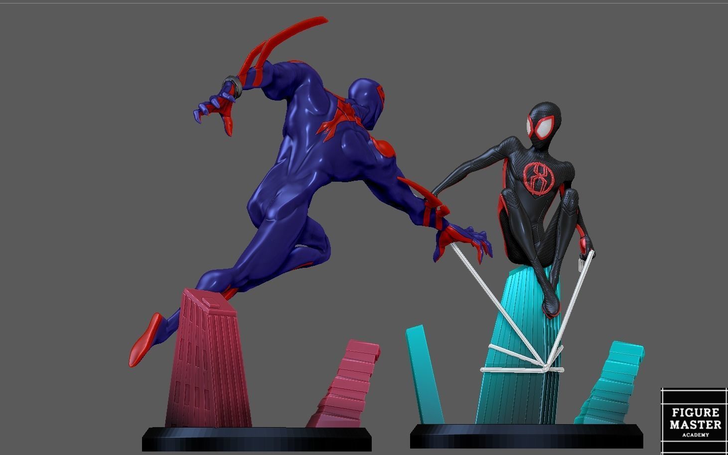 SPIDERMAN ACROSS THE SPIDERVERSE MILES MORALES MIGUEL 2099 PACK 3D ...