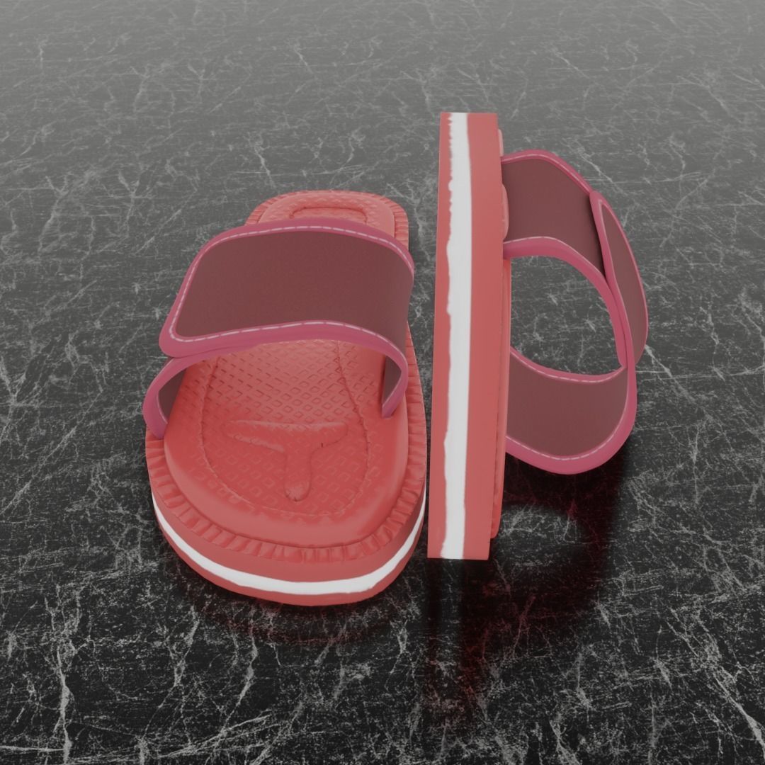 3D model CLASSIC 3D FLIP-FLOP--RED VR / AR / low-poly | CGTrader