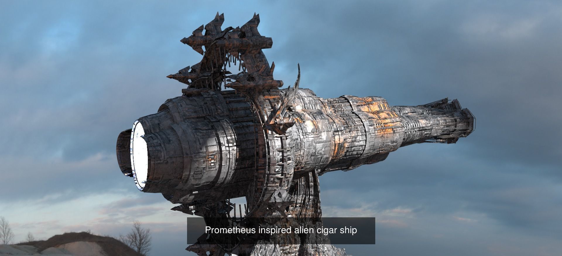 Alien sci fi Rings Collection | CGTrader