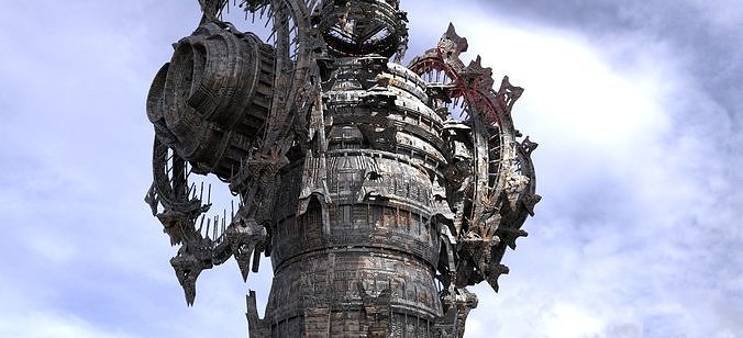 Dark Wraith Giant Mech Tower 2 3D model | CGTrader
