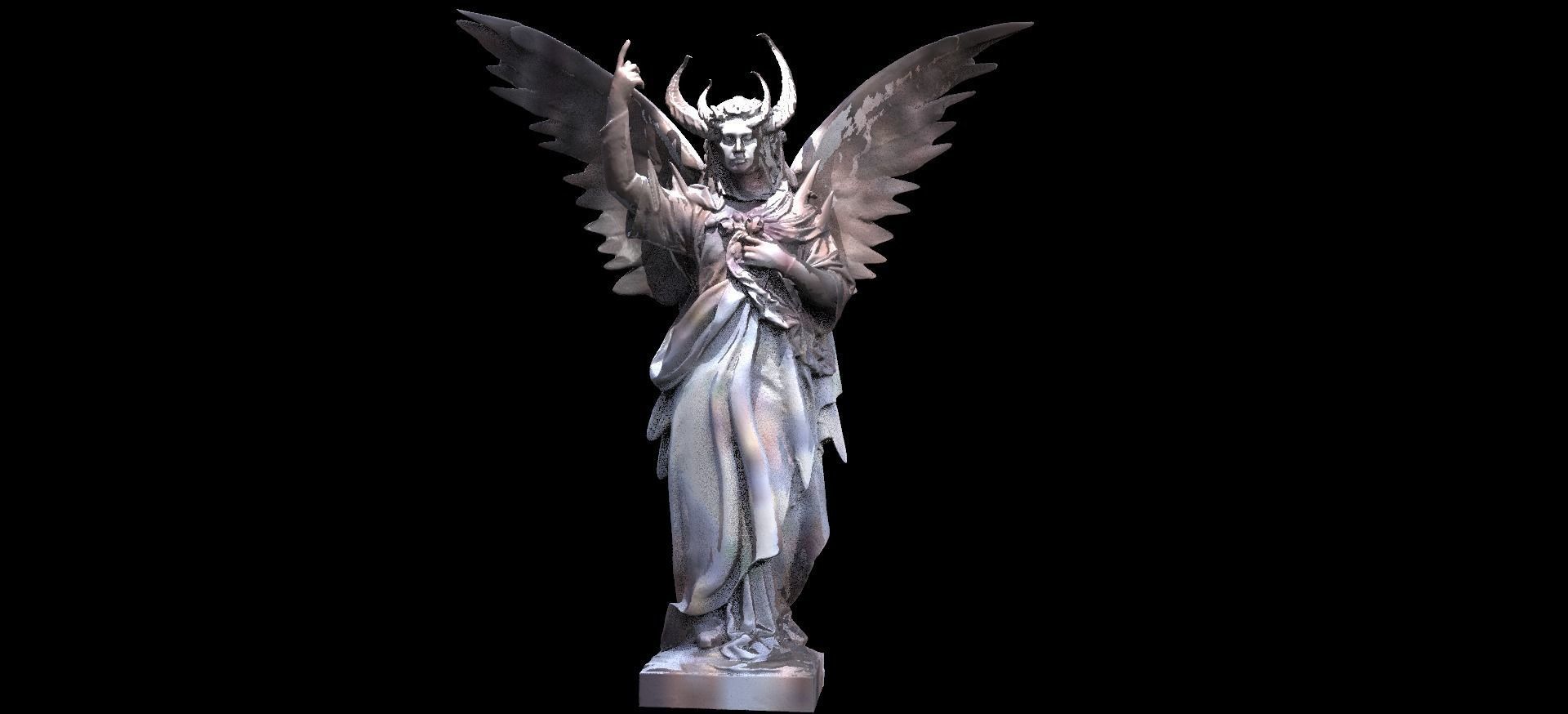 Angels and Demons statue 1 3D model | CGTrader