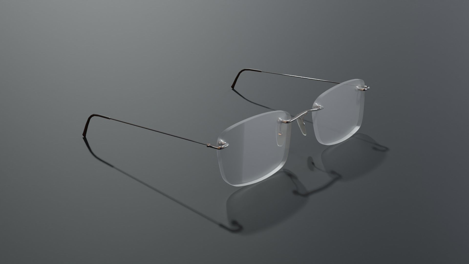 3D model Realistic Rimless Glasses VR / AR / low-poly | CGTrader