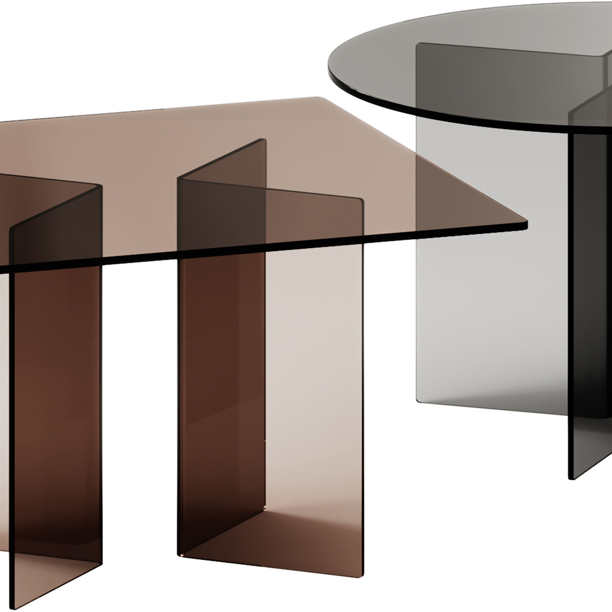 Fiam Italia CORNER Glass tables 3D model | CGTrader