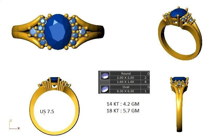 STERLING STL obj RINGS 3D model 3D printable | CGTrader