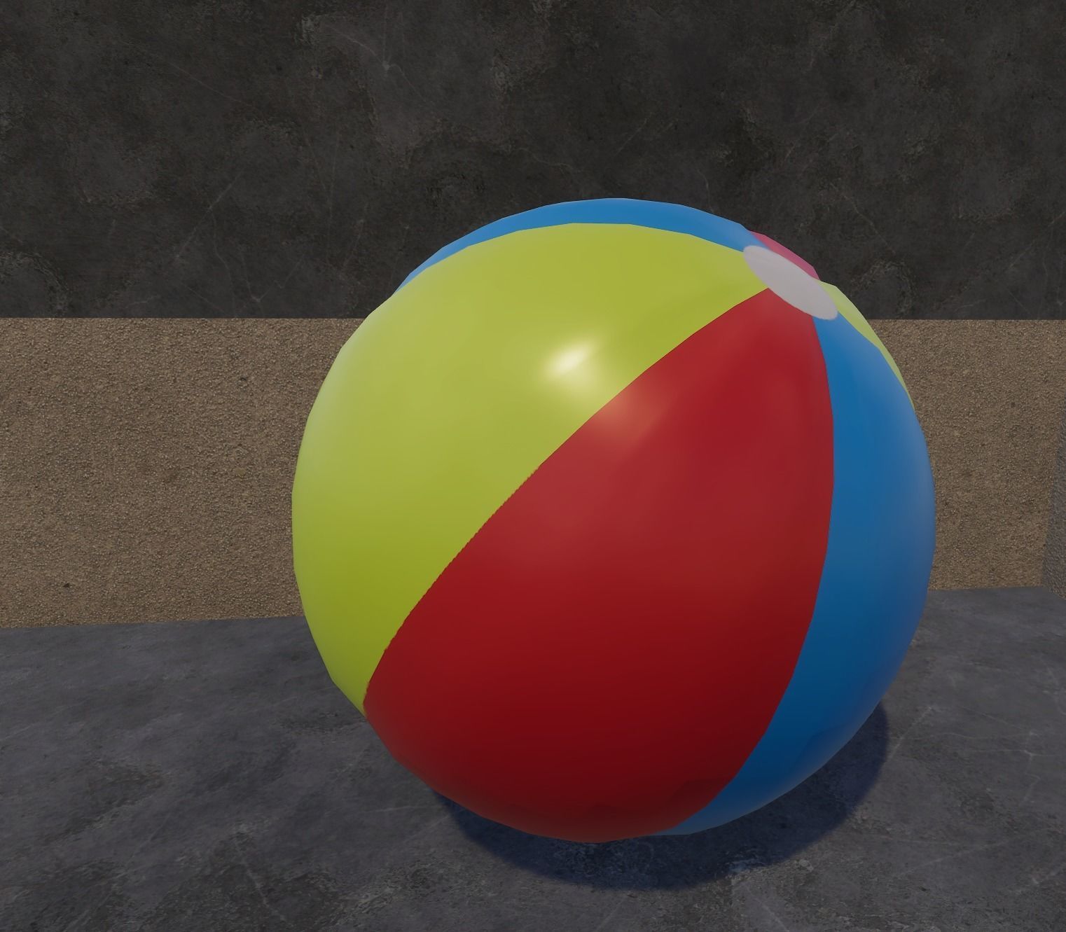 3D model Fun simple beachball ready for gaming VR / AR / low-poly ...