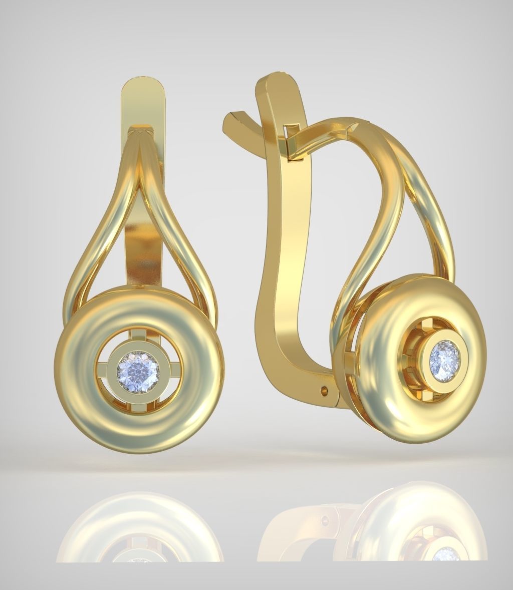 Earring model 0262 3D printable model 3D model 3D printable | CGTrader