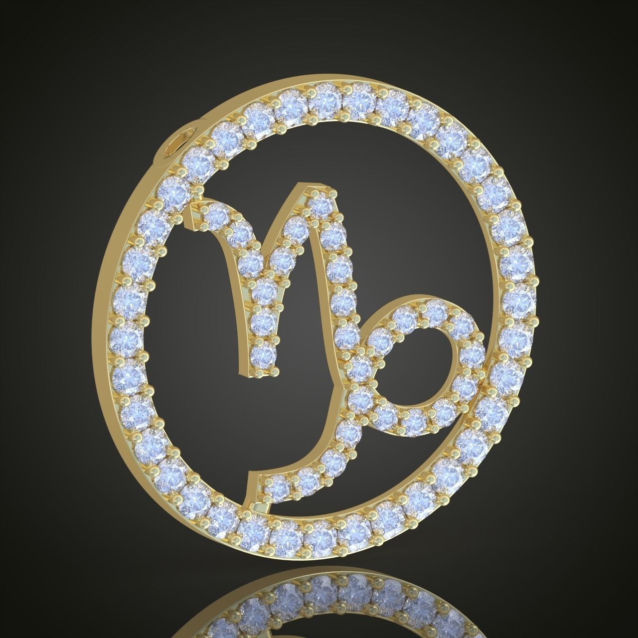 Capricorn Pendant model 3D 0190 printable model 3D model 3D printable ...