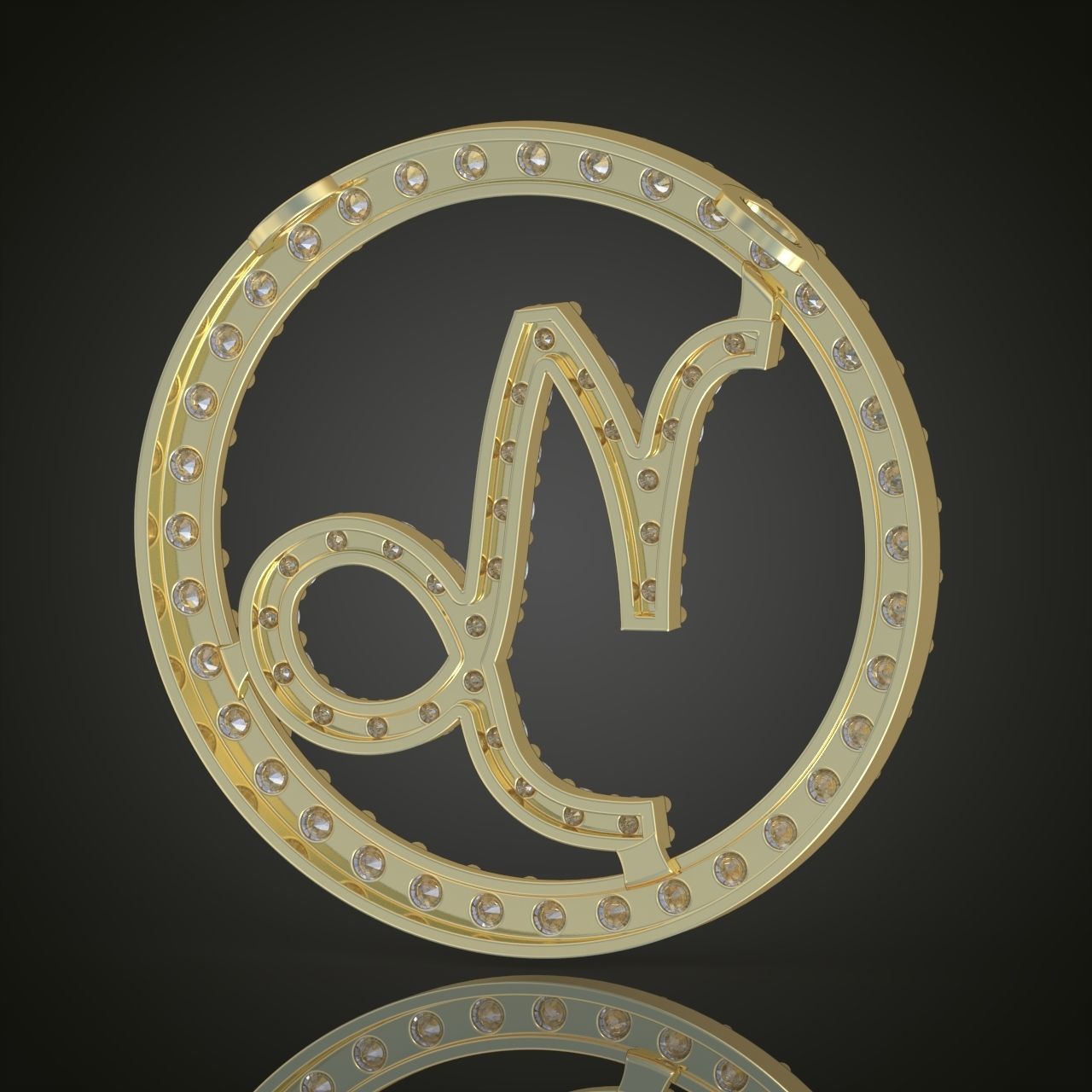 Capricorn Pendant model 3D 0190 printable model 3D model 3D printable | CGTrader