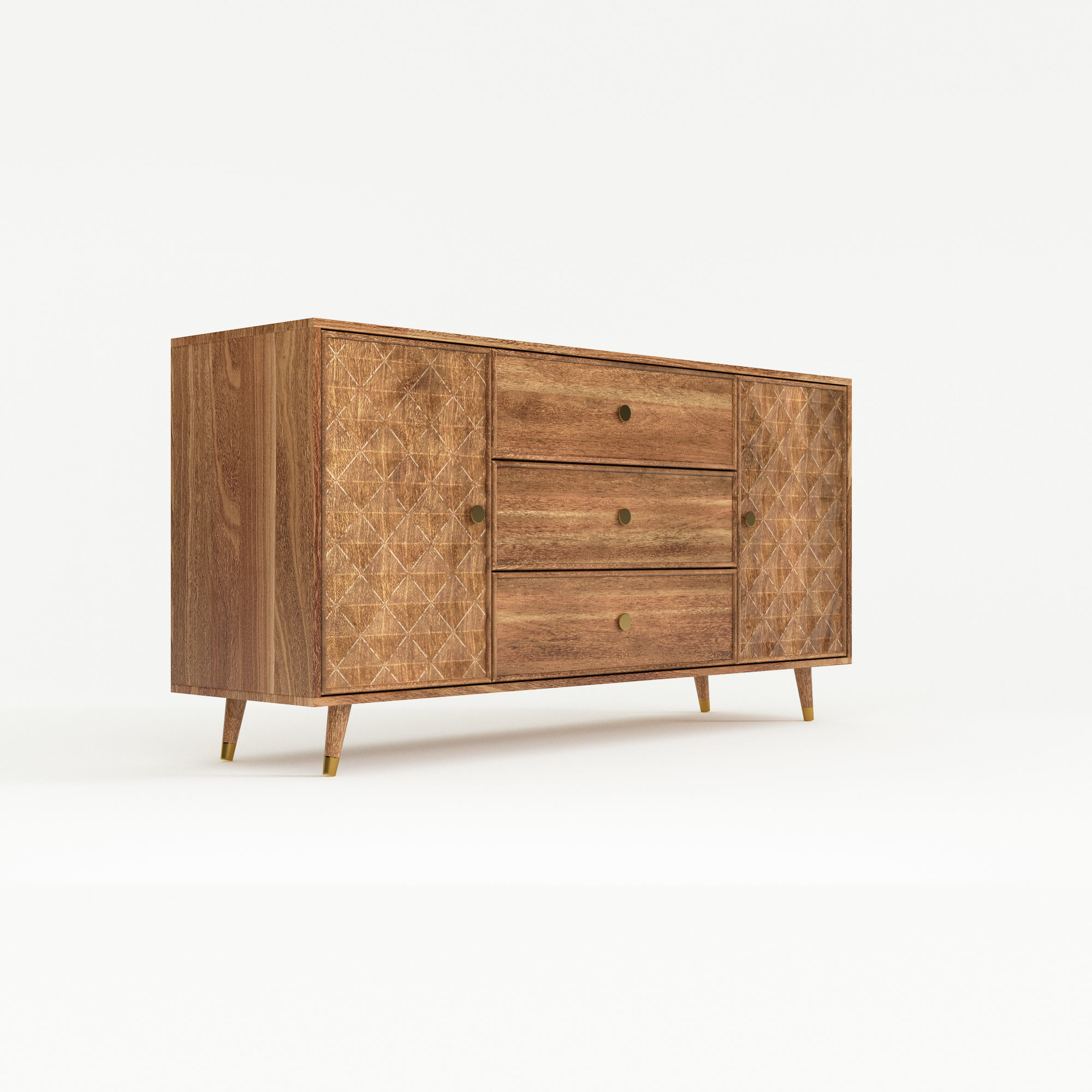 Rustic Wooden Cabinet 3D model | CGTrader