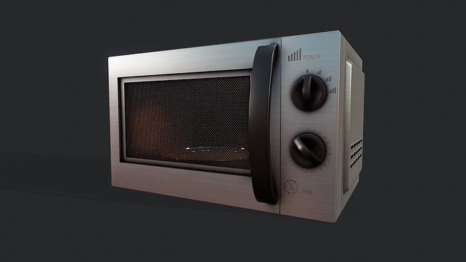 3D model Retro Microwave - Tutorial Included VR / AR / low-poly | CGTrader