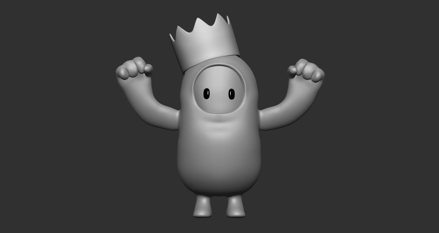 Fall Guys x 2 Fan Art 3D Model Figure - 1 part 3D model 3D printable ...