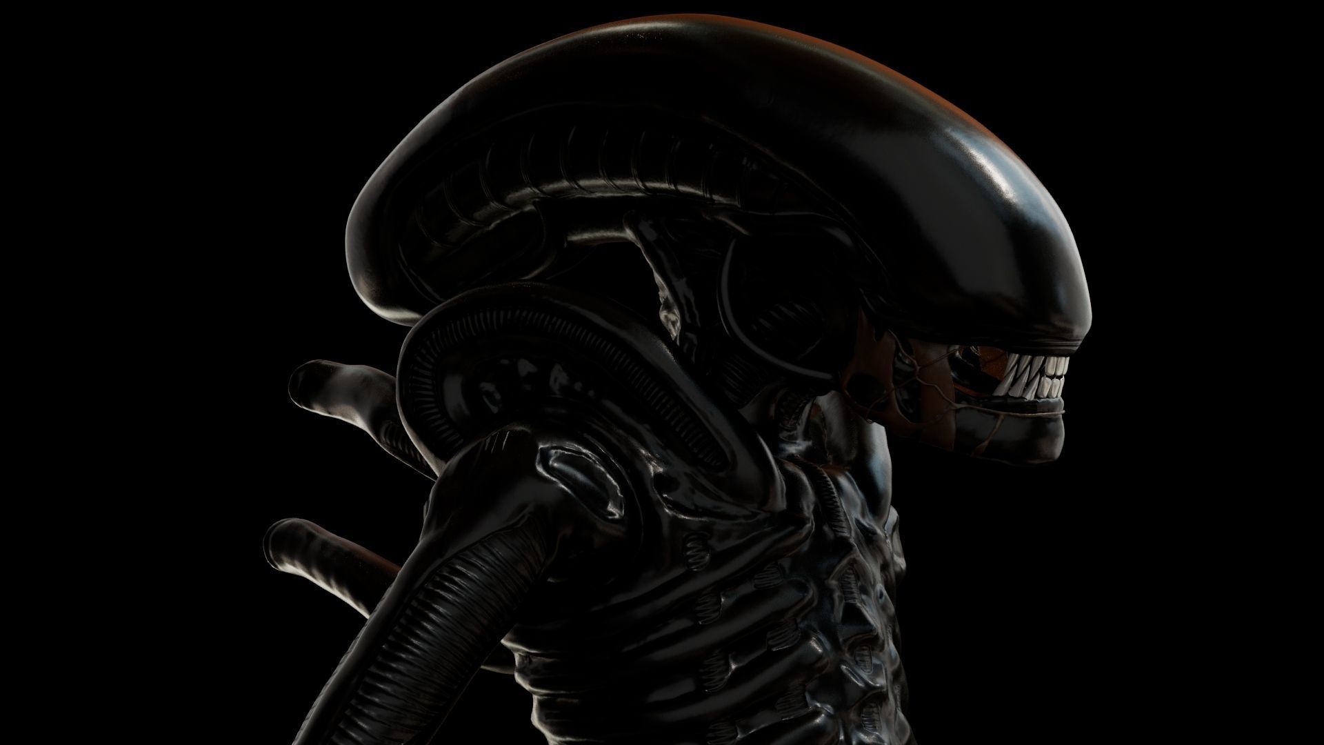 Xenomorph T-pose Unrigged 3D model | CGTrader