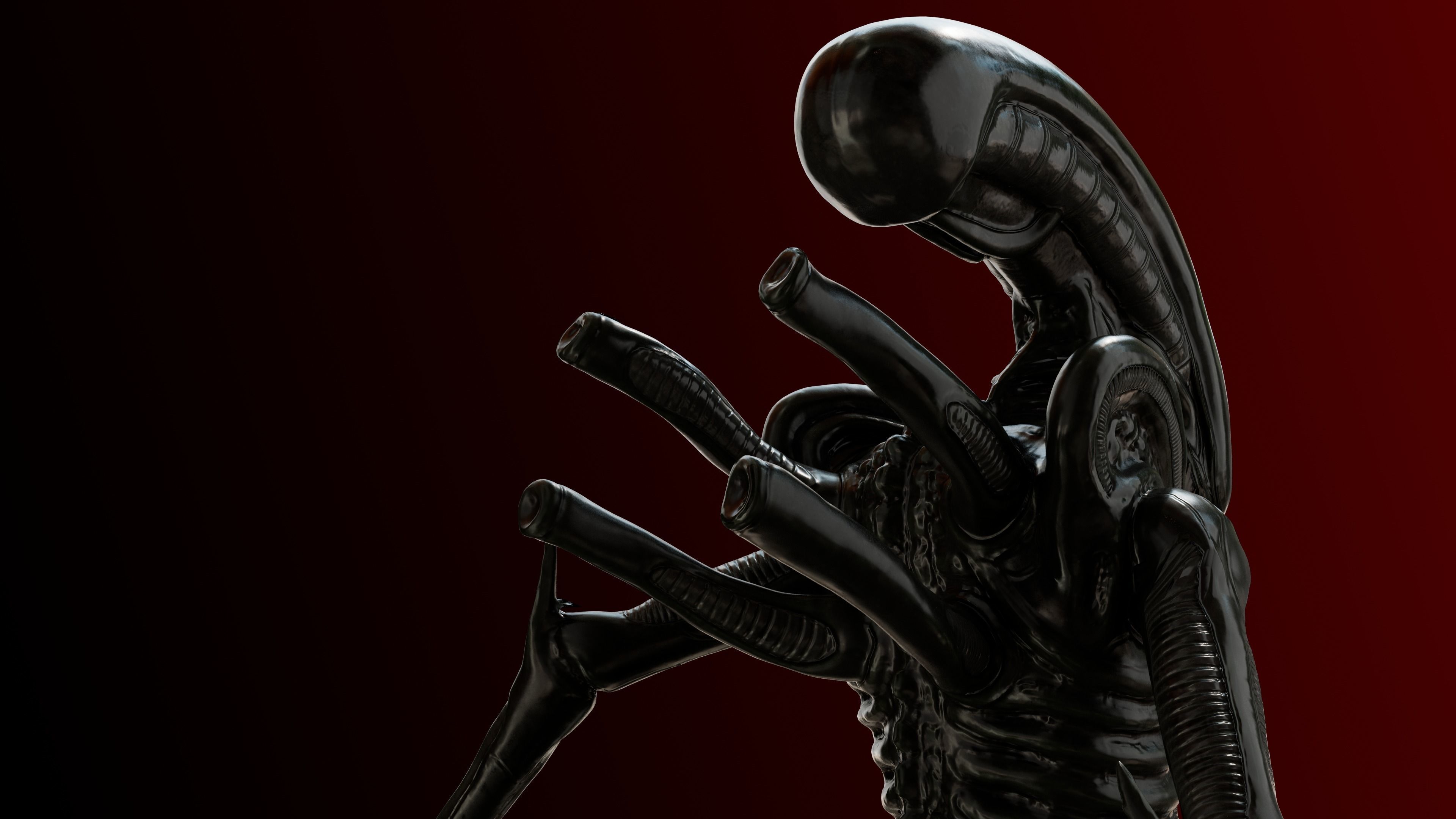 Xenomorph T-pose Unrigged 3D model | CGTrader