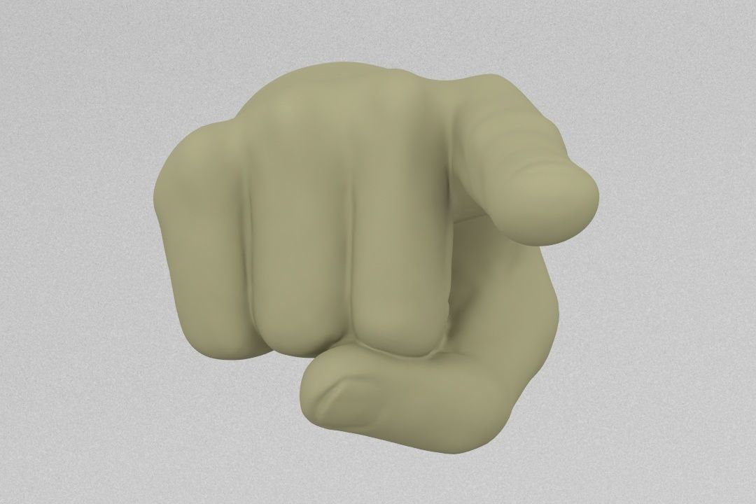 Hand with finger 3D model 3D printable | CGTrader