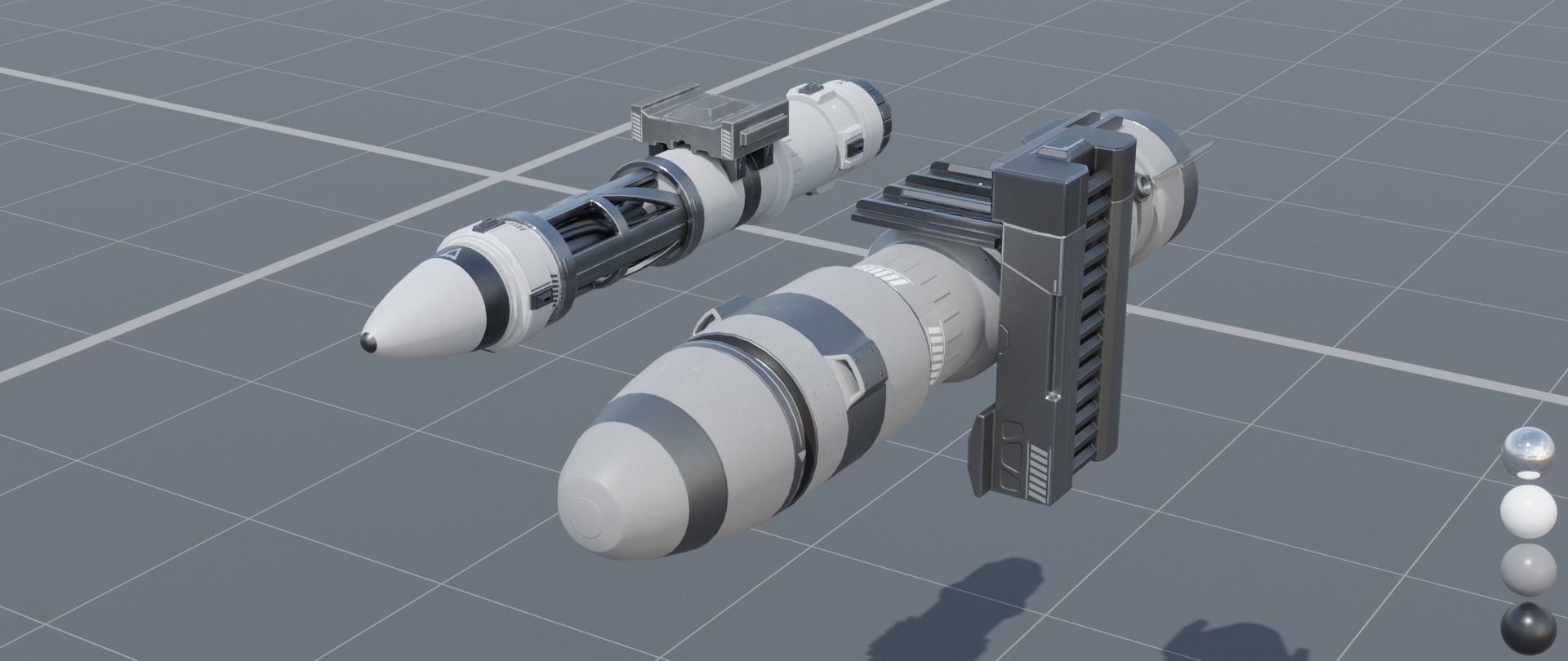 Missiles and pylons kitbash minipack 3D model | CGTrader