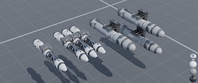 Modular missile pack 3D model | CGTrader
