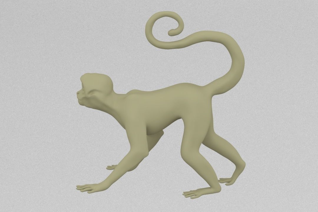 Monkey 3D model 3D printable | CGTrader