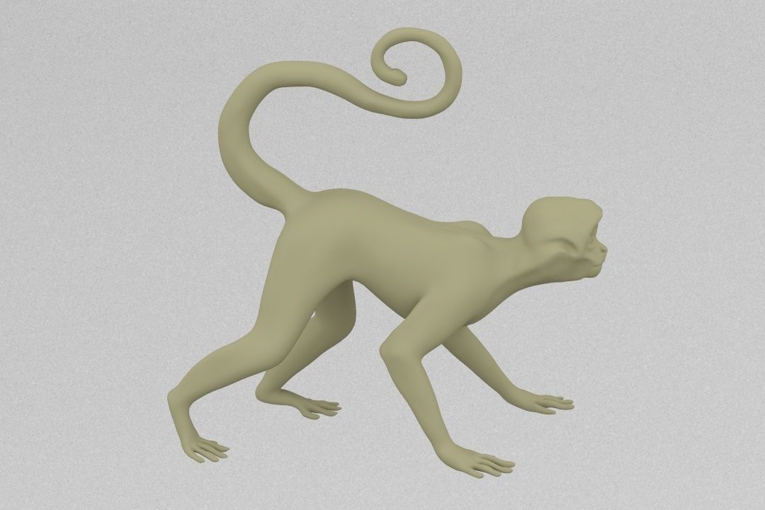 Monkey 3D model 3D printable | CGTrader
