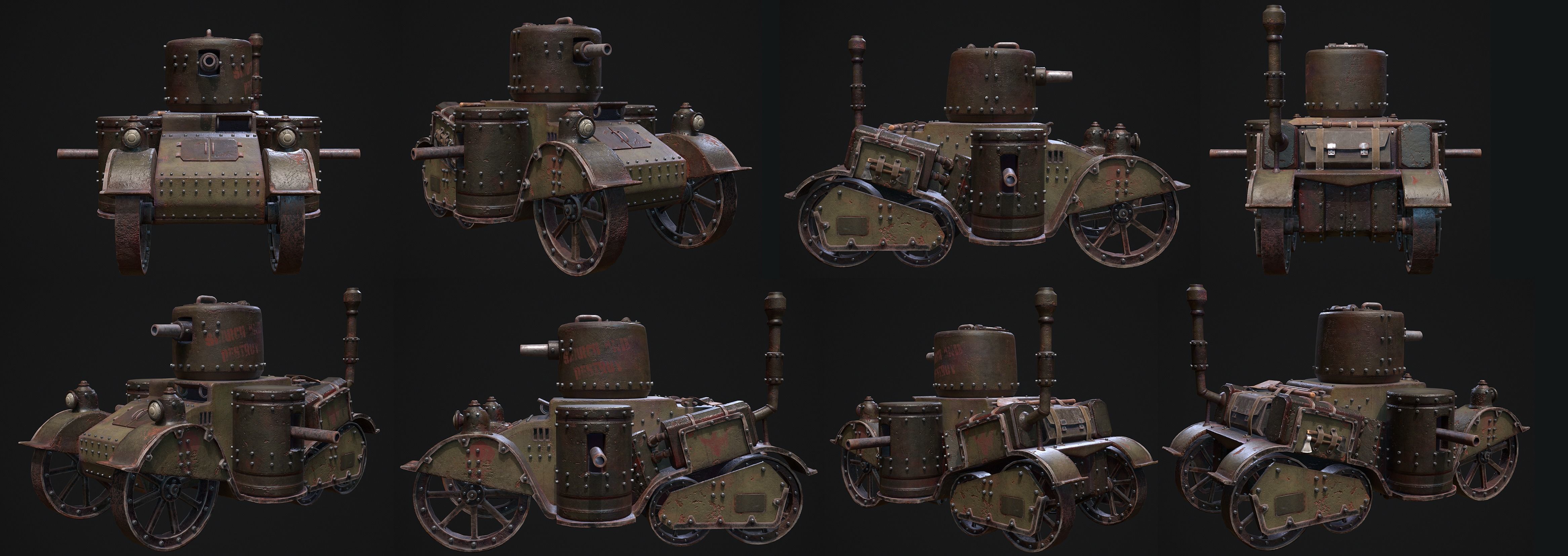 3D model Steampunk Tank VR / AR / low-poly | CGTrader