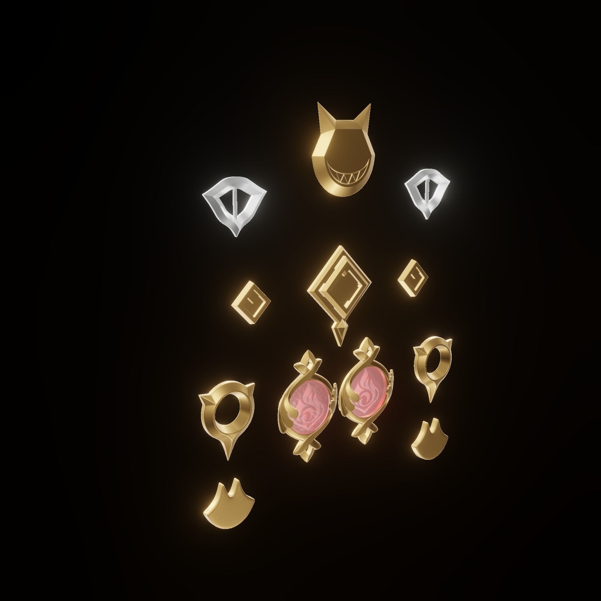 Lyney Cosplay Set Genshin Impact 3D model 3D printable | CGTrader