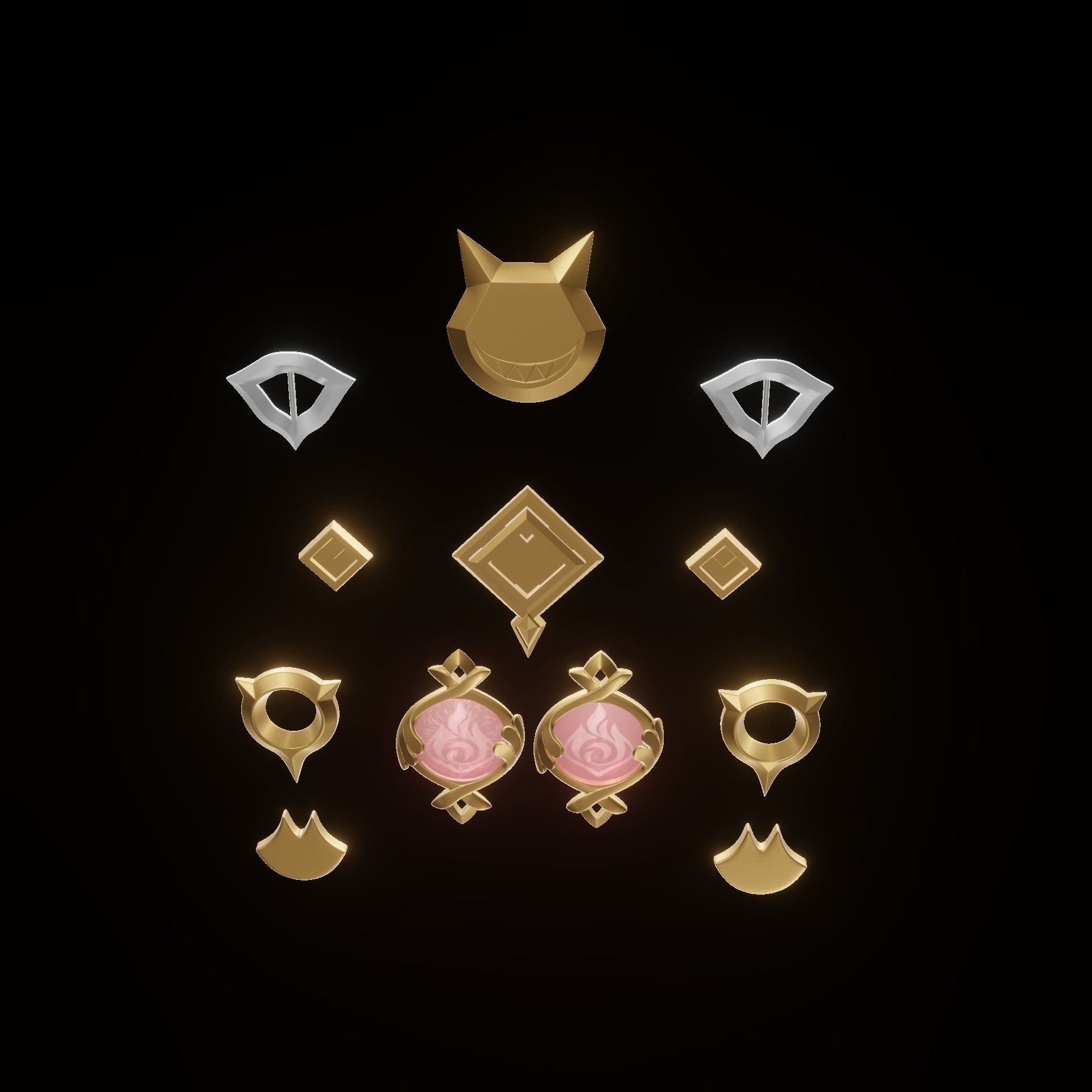 Lyney Cosplay Set Genshin Impact 3D model 3D printable | CGTrader