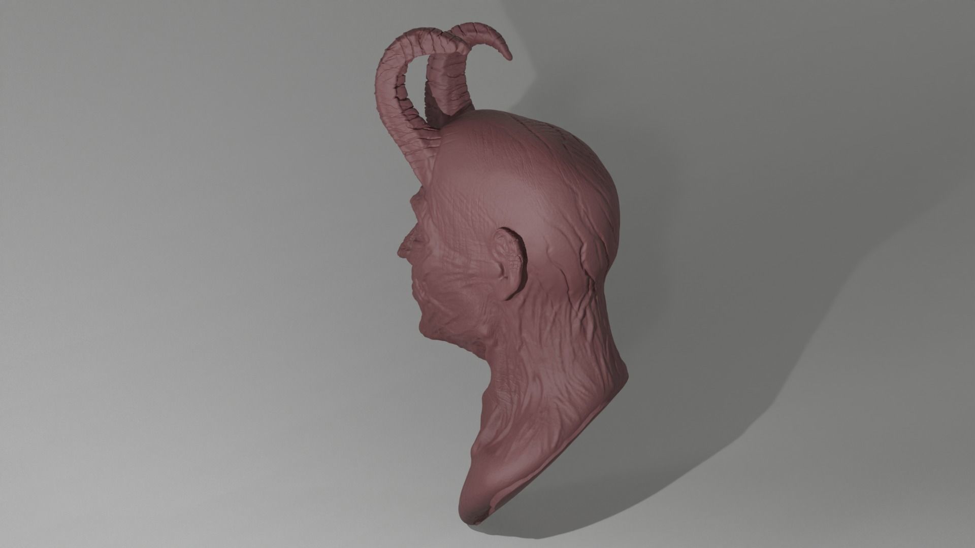 Tired devil bust 3D model 3D printable | CGTrader