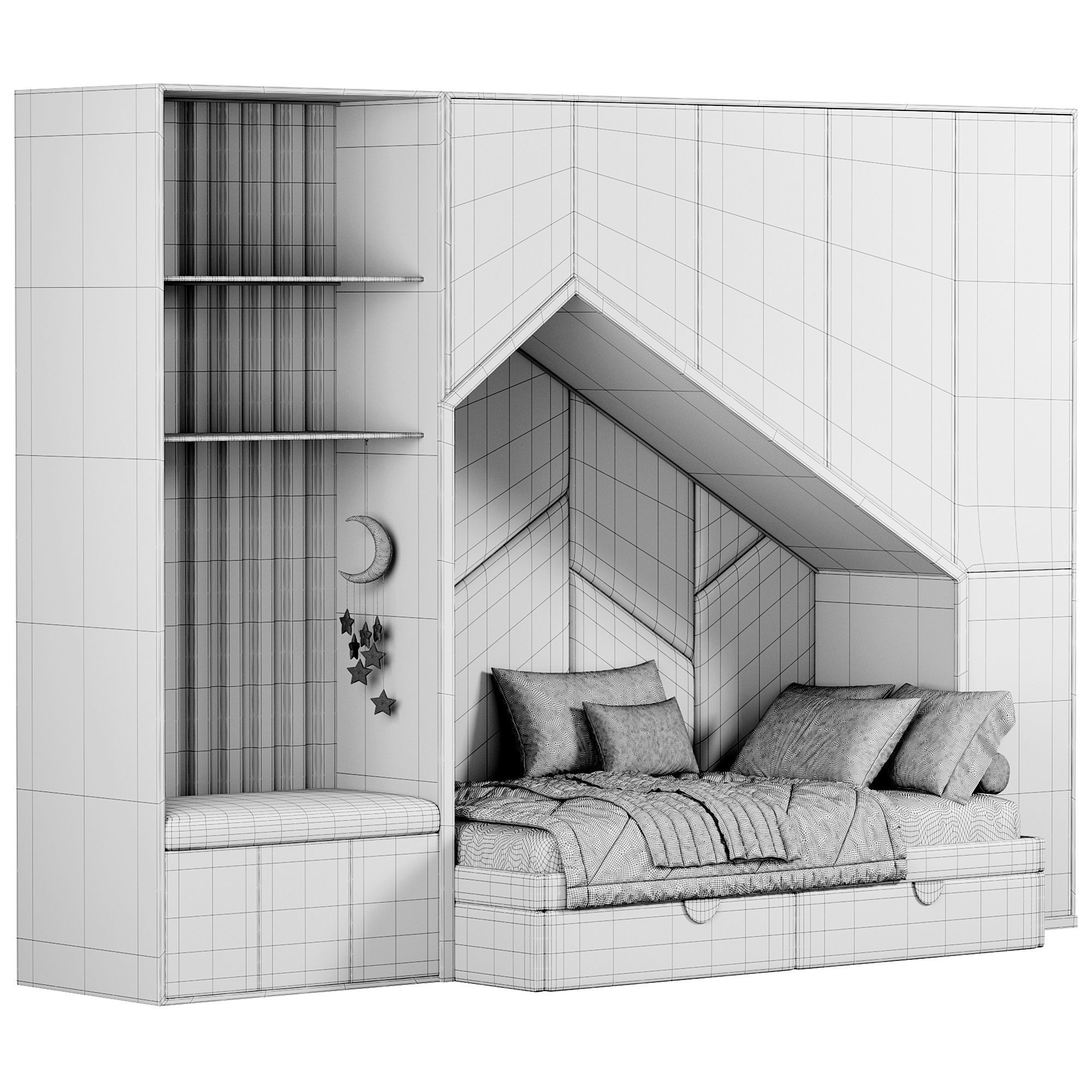 Kids bedroom ideas kids bed 3D model | CGTrader
