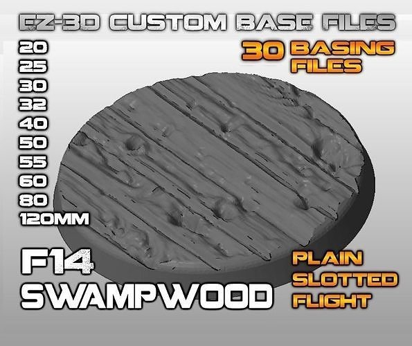 F14 - SWAMPWOOD 20-120mm Round Bases 3D model 3D printable | CGTrader