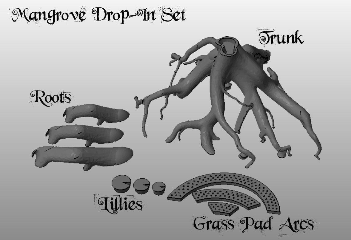F23 - MANGROVE 20-120mm LIPPED Round Bases 3D model 3D printable | CGTrader