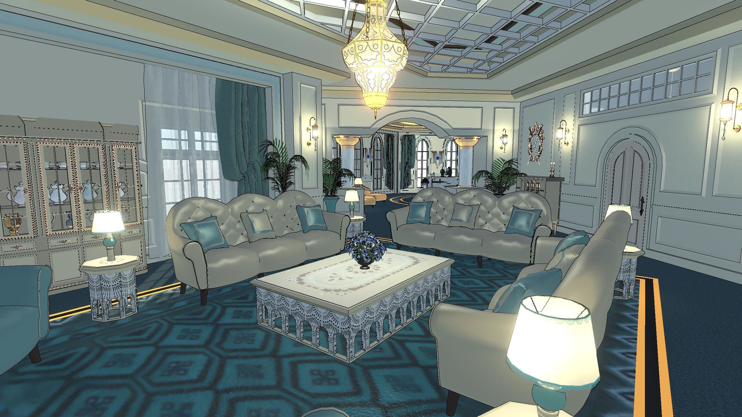 Fantasy bedroom parlor 3D model | CGTrader