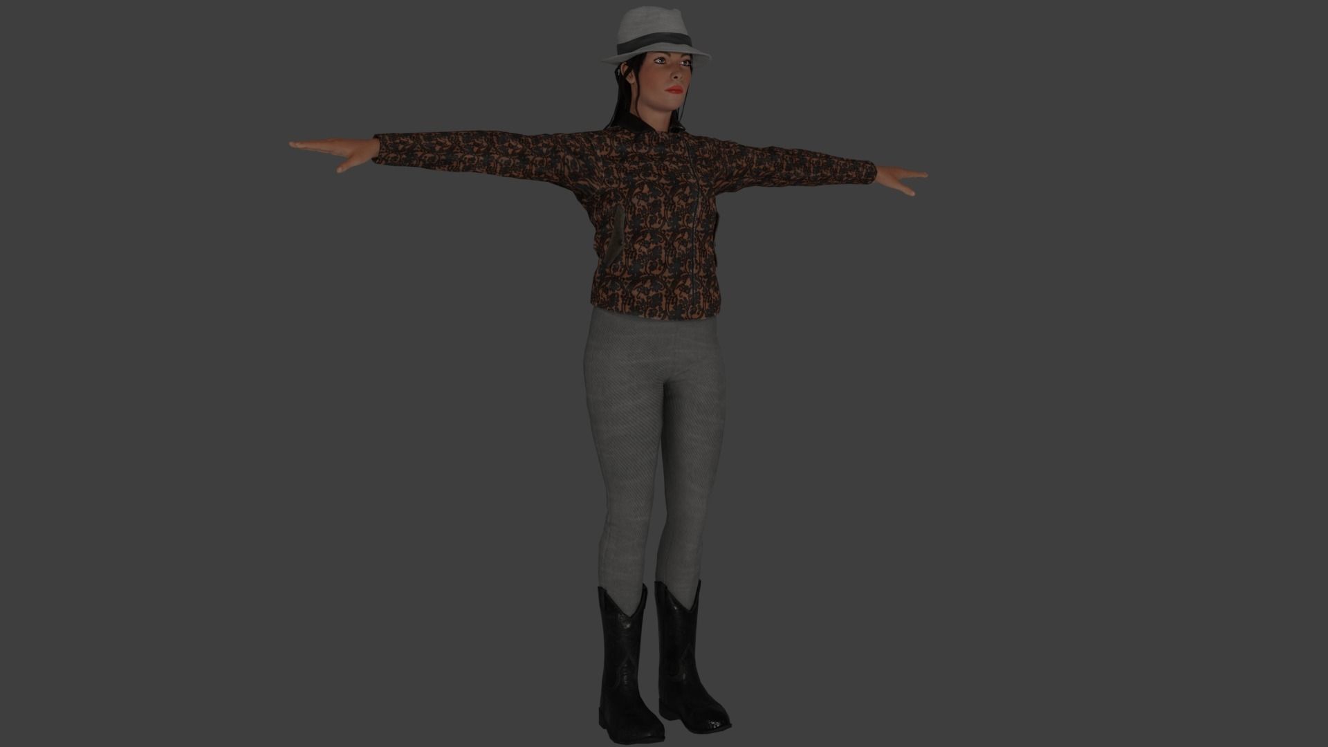Rigged Female Character 36 3D model rigged | CGTrader