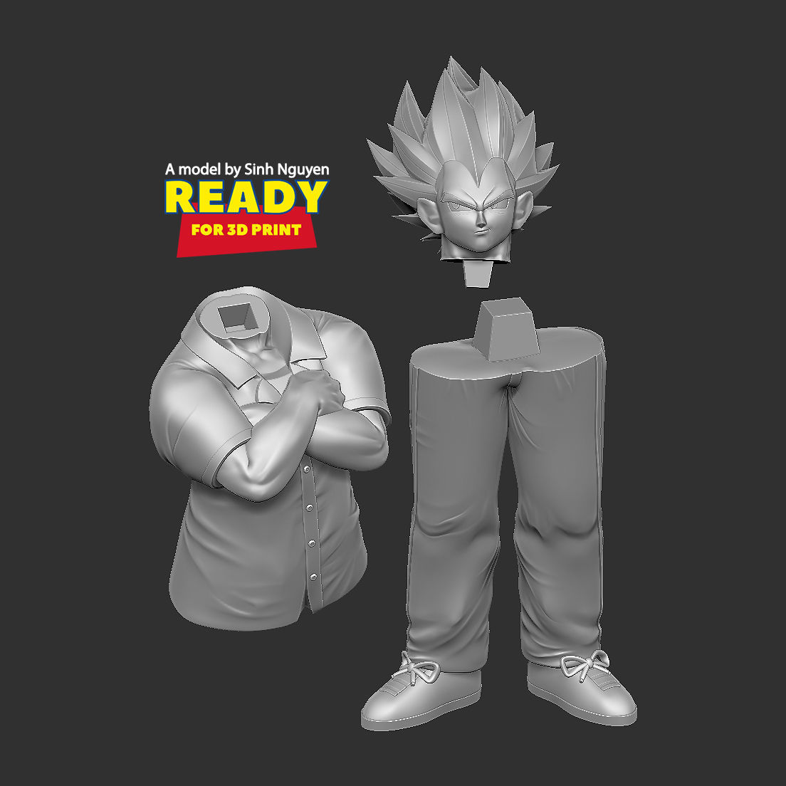 Badman Vegeta - Dragon Ball Fanart 3D model 3D printable | CGTrader