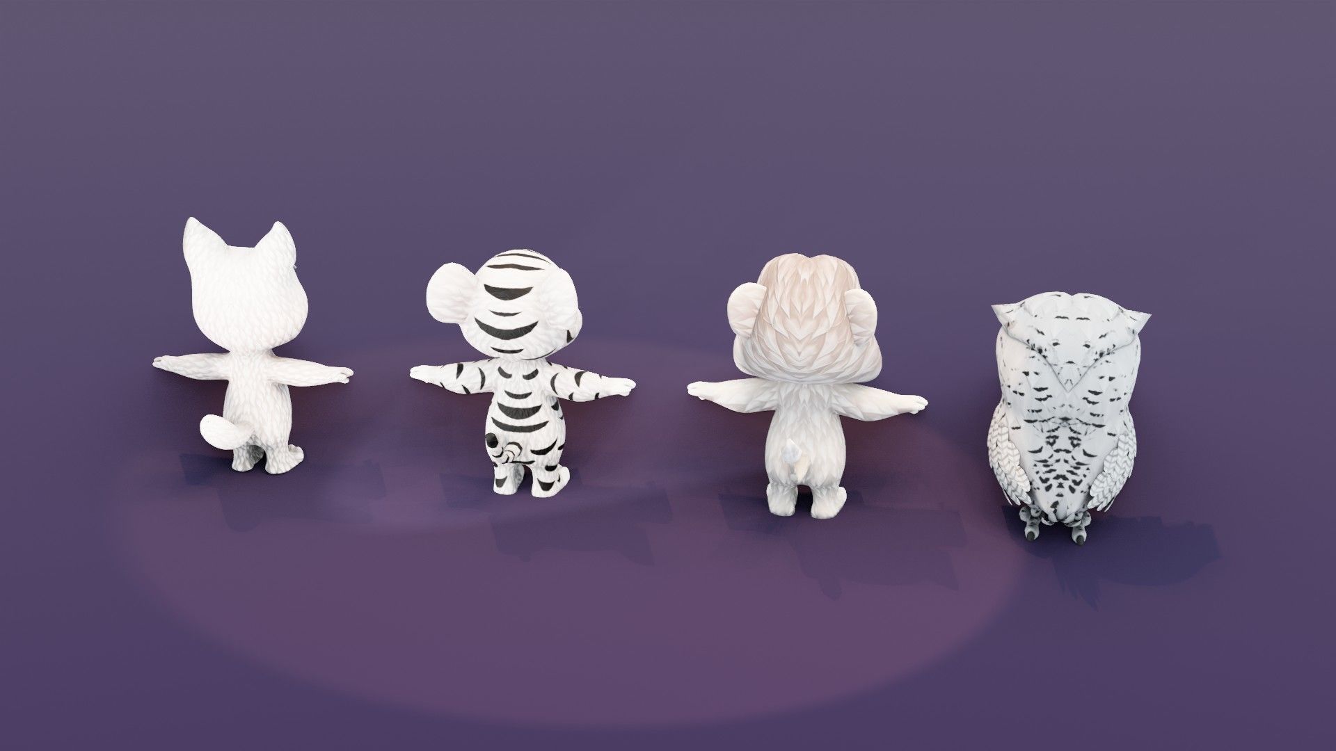 Animated Cartoon Animals 3D Models Collection 07 | CGTrader