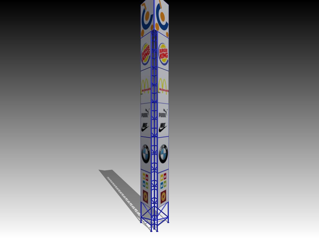 Column Advertising 3D model | CGTrader